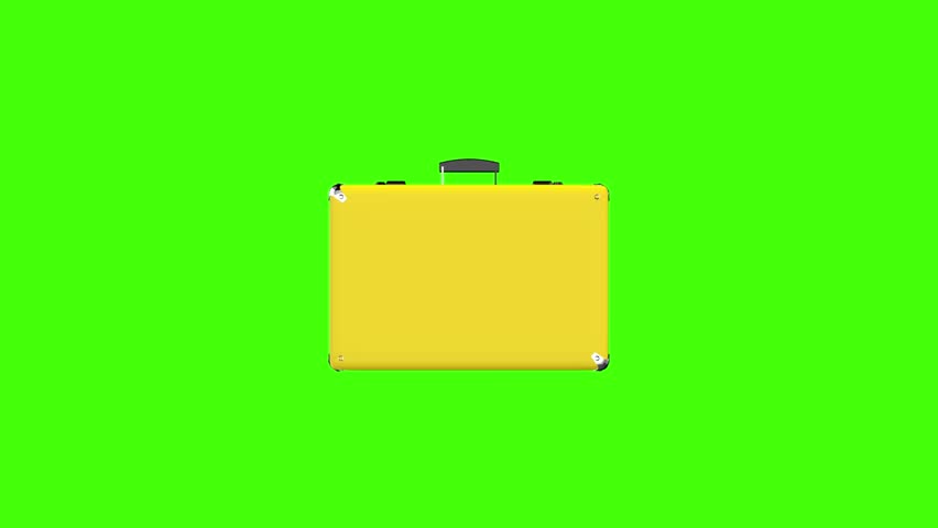 suitcase on green screen 4k footage Stock Footage Video (100% Royalty ...
