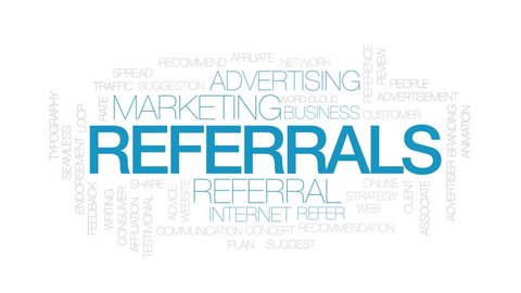 Referrals Animated Word Cloud Kinetic Typography Stock Footage Video ...