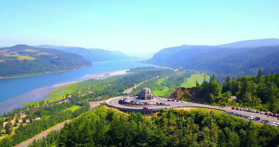 Panoramic View of Columbia River Gorge landscape image - Free stock ...