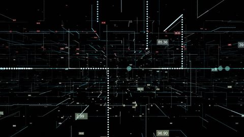 3d Digital Looping Technology Network Big Stock Footage Video (100% ...