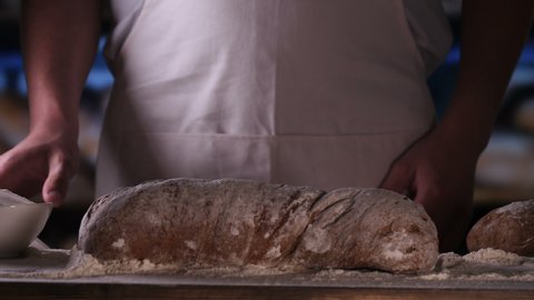 Bakery Hands Baker Seen Very Closely Stock Footage Video (100% Royalty ...