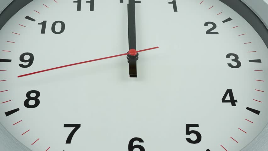 Closeup Zoom Out White Clock Stock Footage Video (100% Royalty-free ...