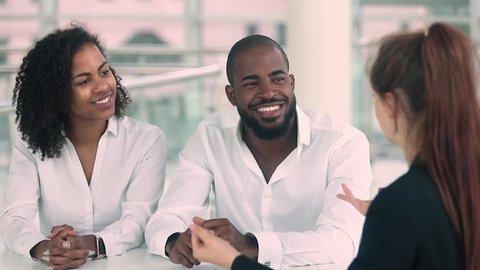 Happy Black Couple Satisfied Clients Customers Stock Photo 1361250587 ...