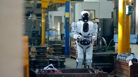 Automobile Manufacturing Industry Robots Soldering Car Stock Footage ...