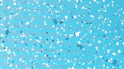 Digitally Generated Animation White Blue Confetti Stock Footage Video ...