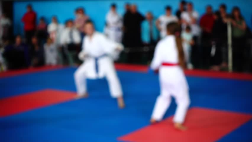 karate competitions out focus slow motion Stock Footage Video (100% ...
