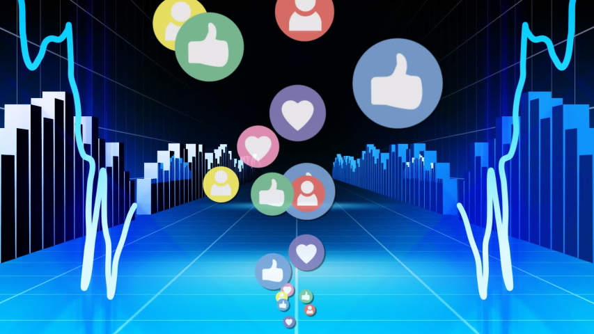 Digitally Generated Animation of Social Stock Footage Video (100% ...