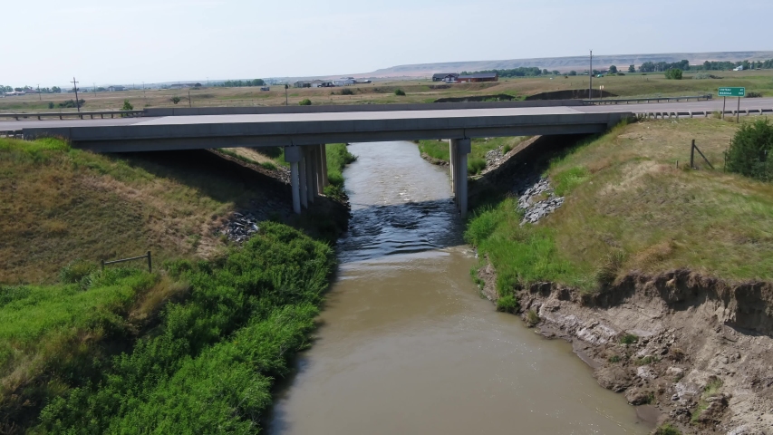 Drone Flying Under Bridge Over Stock Footage Video (100% Royalty-free ...