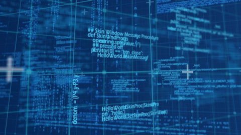 Digital Animation Program Codes Moving Blue Stock Footage Video (100% Royalty-free) 1029561584 ...