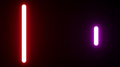 Single Light Red Neon Letter Vector Stock Vector (Royalty Free) 586903127