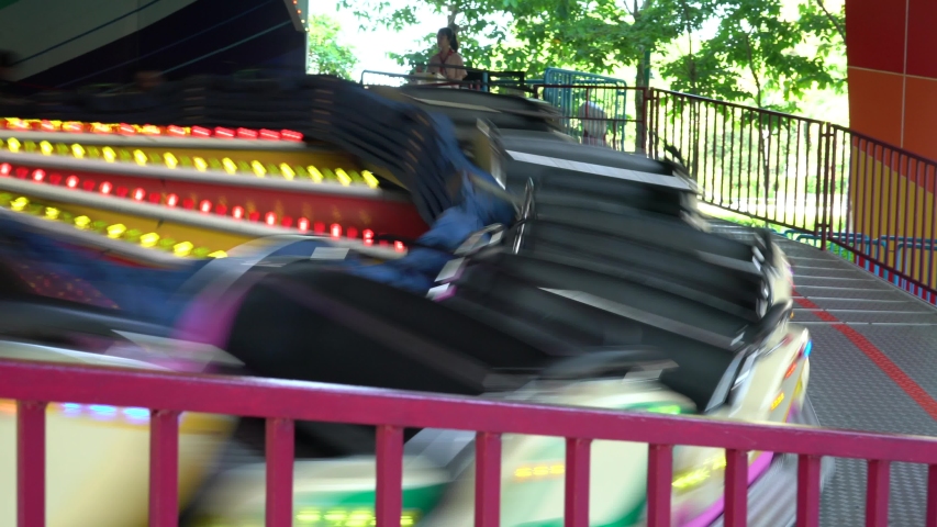 spinning music express carnival ride Stock Footage Video (100% Royalty ...