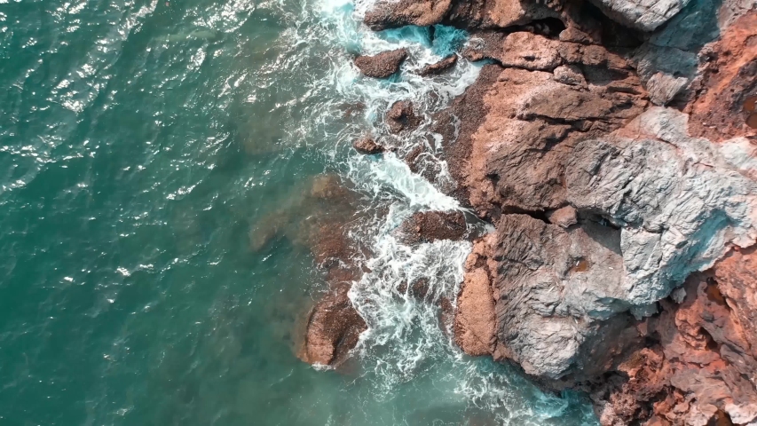 4k beautiful bird's eye view ocean Stock Footage Video (100% Royalty ...