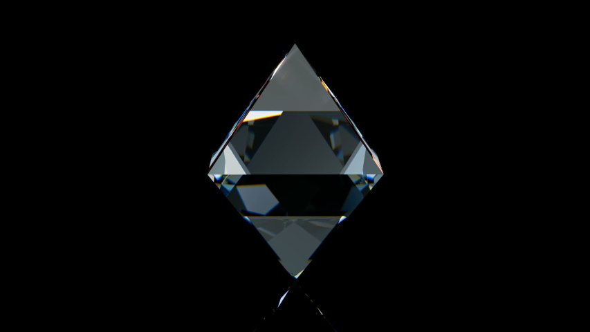 Ideal Octahedron Diamond Rotating On Stock Footage Video (100% Royalty ...