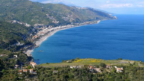 High Angle View Motorway Above Letojanni Stock Footage Video (100% ...