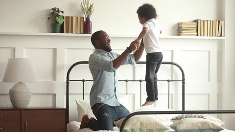 Happy Loving African American Single Father Stock Footage Video (100% ...