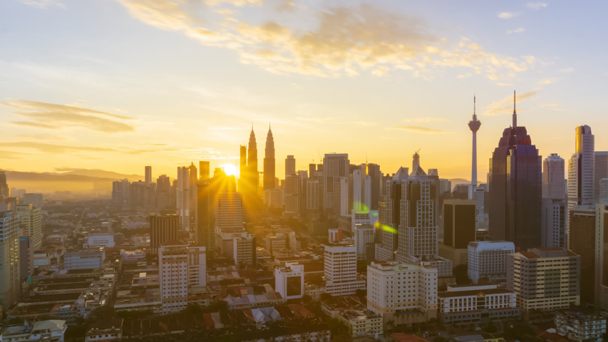 time lapse kuala lumpur city view Stock Footage Video (100% Royalty ...