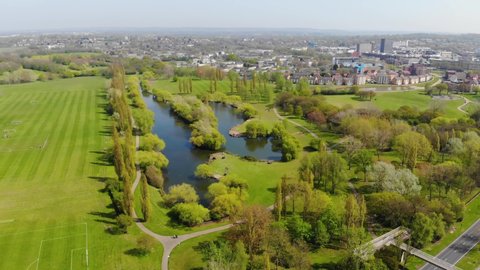 Aerial View Gloucester Park Basildon City Stock Footage Video (100% ...