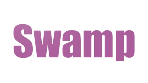 Swamp Animated Tag Cloud Isolated On Stock Footage Video (100% Royalty ...