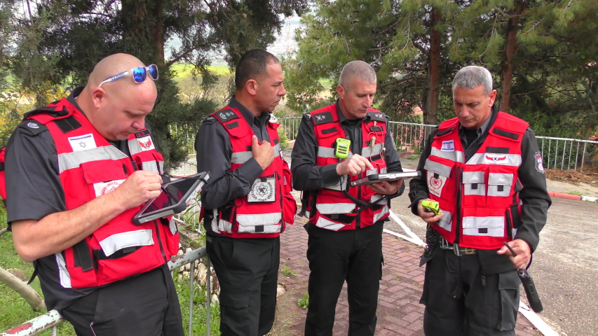 first aid crew waiting finish line Stock Footage Video (100% Royalty ...