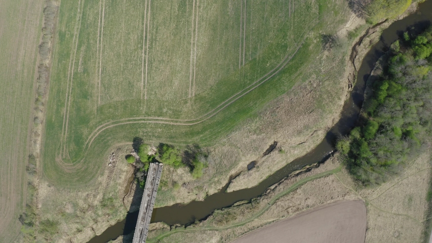 bird's eye view bridge leading nowhere Stock Footage Video (100% ...