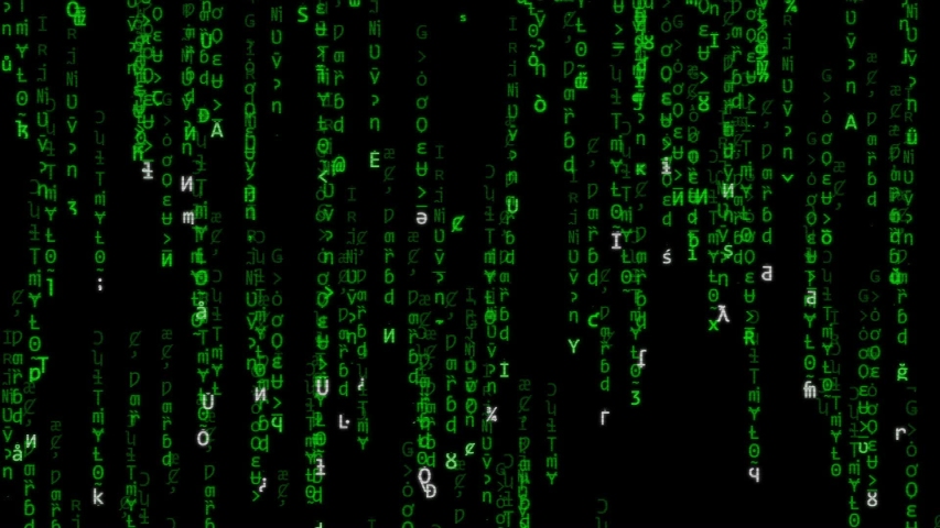 matrix style background - numbers letters: video de stock (totalmente ...