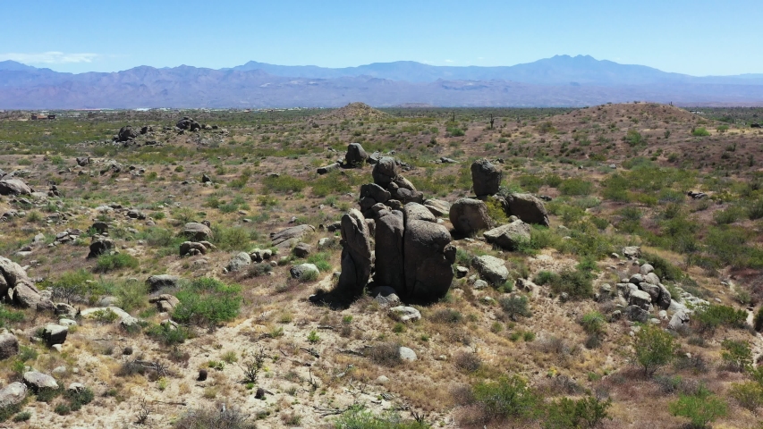 Four peaks landscape out of the desert in Arizona image - Free stock ...