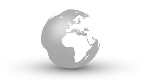 Silver Planet Earth Glass Model Abstract Stock Footage Video (100% ...