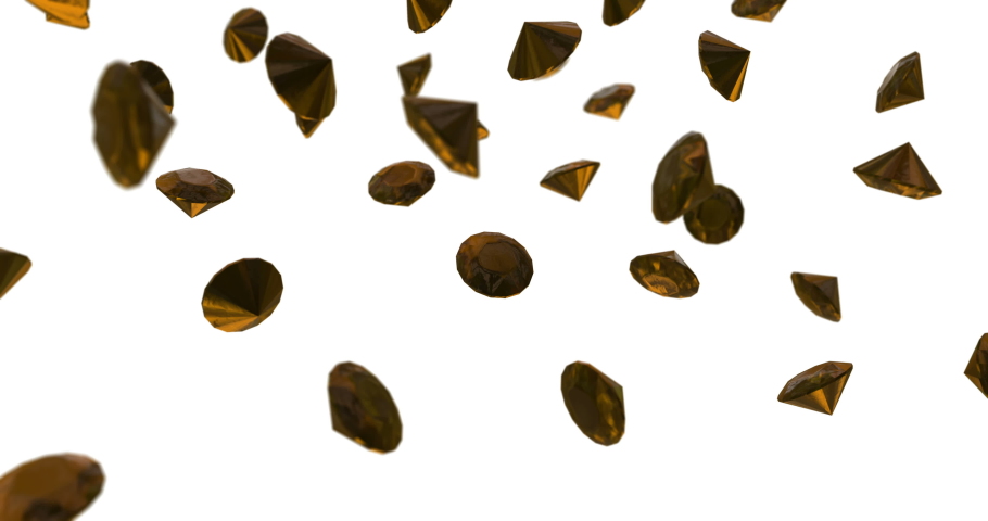 diamonds amber falling slow motion Stock Footage Video (100% Royalty ...