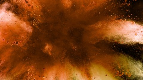 Super Slowmotion Shot Golden Powder Explosion Stock Footage Video (100% ...