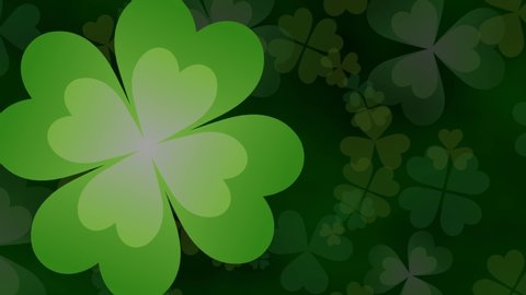 Falling Rotating Green Fourleaf Clovers On Stock Footage Video (100% ...
