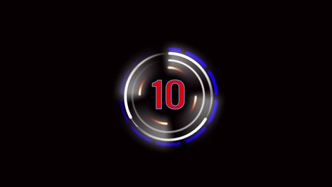Animated Countdown Timer Numbers Rotate Clockwise Stock Footage Video ...