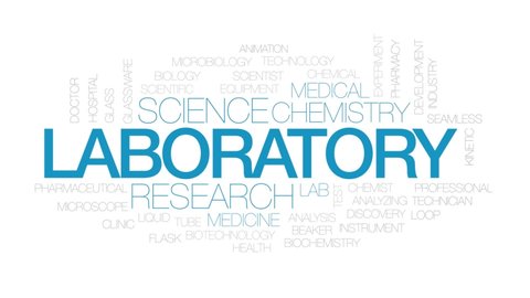 Laboratory Animated Word Cloud Kinetic Typography Stock Footage Video ...