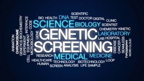 Genetic Screening Animated Word Cloud Kinetic Stock Footage Video (100% ...