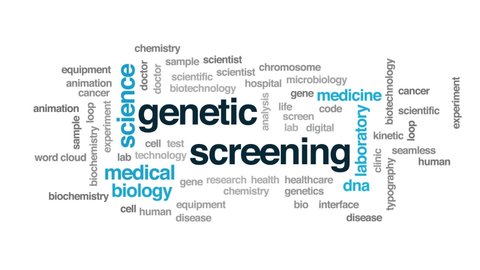 Genetic Screening Animated Word Cloud Kinetic Stock Footage Video (100% ...