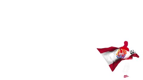 French Polynesia Football Player Flag Background Stock Footage Video ...