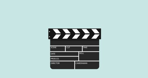 Clapper Board Animation Clapper Board On Stock Footage Video (100% ...