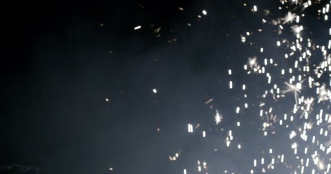 Crowd Waving Cellphones Flashlights Stadium During Stock Footage Video ...