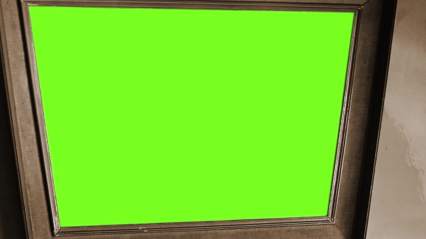 old mirror picture frame green screen Stock Footage Video (100% Royalty ...