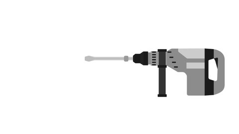 Animation Jackhammer Included Alpha Channel Cartoon Stock Footage Video ...