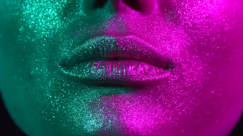 Kissing Lips Footage Stock Clips