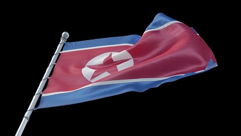 Flag North Korea Kp 4k Loop Stock Footage Video (100% Royalty-free ...