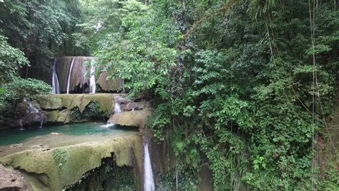 Ayus Waterfall Luwuk Banggai Centre Sulawesi Stock Footage Video (100% ...