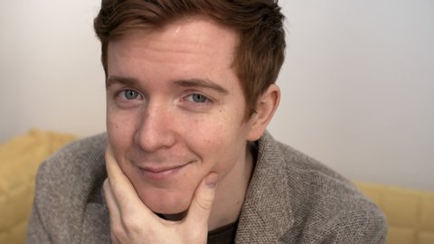 Quizzical Man Raising Eyebrow Portrait Stock Photo (Edit Now) 451135087