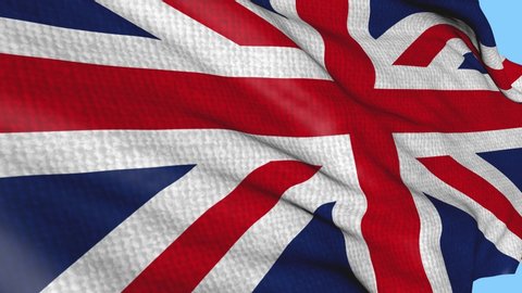 Flag Great Britain Waving On Sun Stock Footage Video (100% Royalty-free ...