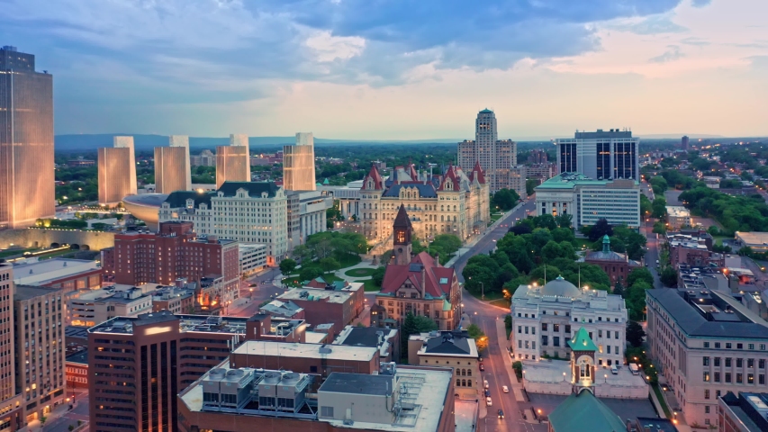 Drone Footage of Albany, New Stock Footage Video (100% Royalty-free ...