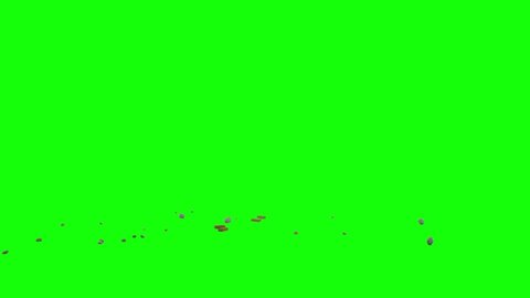 Rocks Bricks Debris Greenscreen Rocks Explode Stock Footage Video (100% ...