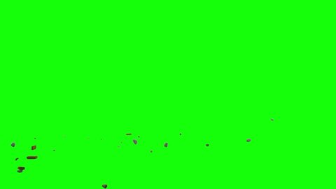 Chroma Keying Effect Rocks Falling Left Stock Footage Video (100% ...