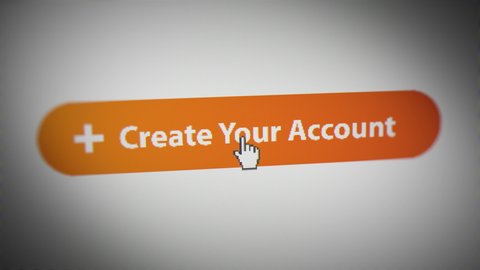 Mouse Cursor Clicking Create Your Account: ilustrações stock 1410321212 ...