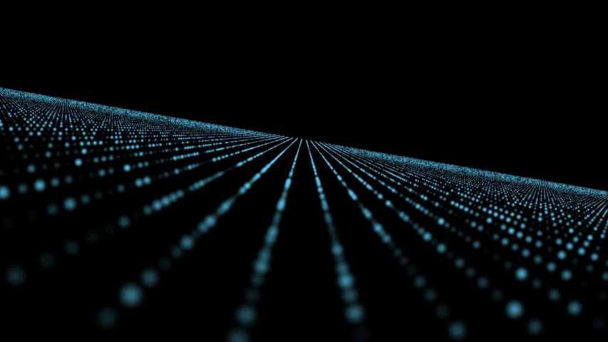 Blue Futuristic Stream Digital Data Flow Stock Footage Video (100% ...