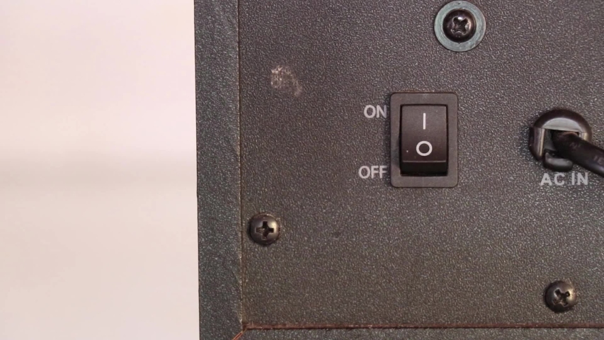 man's hand turning off machine switch Stock Footage Video (100% Royalty ...